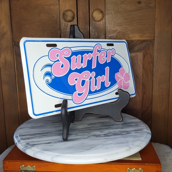 Accents | Surfer Girl License Plate | Poshmark